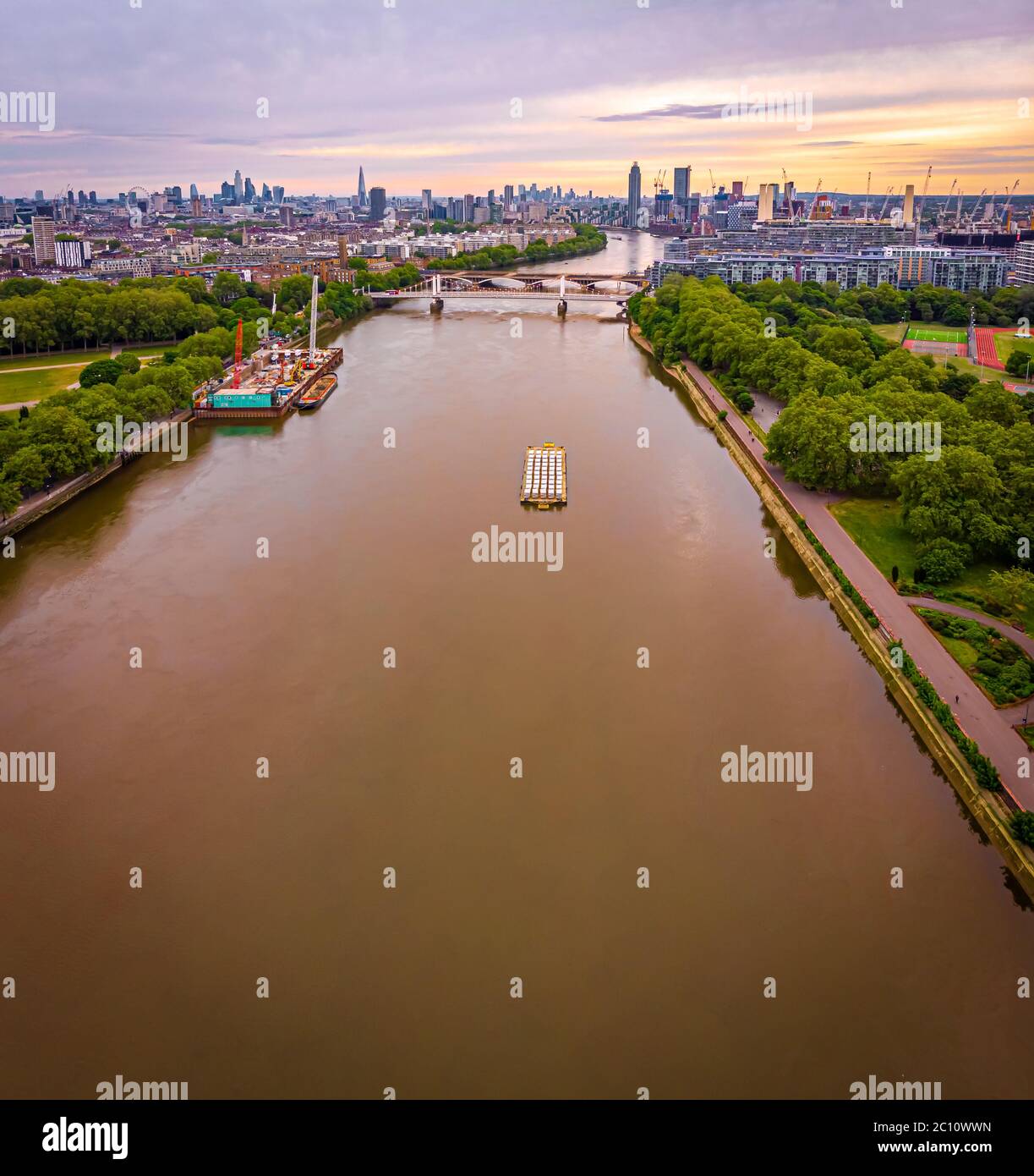 Chelsea bridge aerial hi-res stock photography and images - Alamy