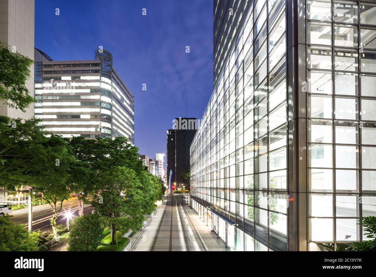 modern office buildings in downtown of tokyo at twilight Stock Photo ...