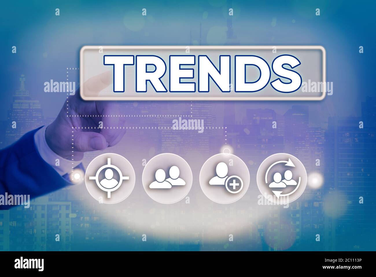 Conceptual hand writing showing Trends. Concept meaning general ...