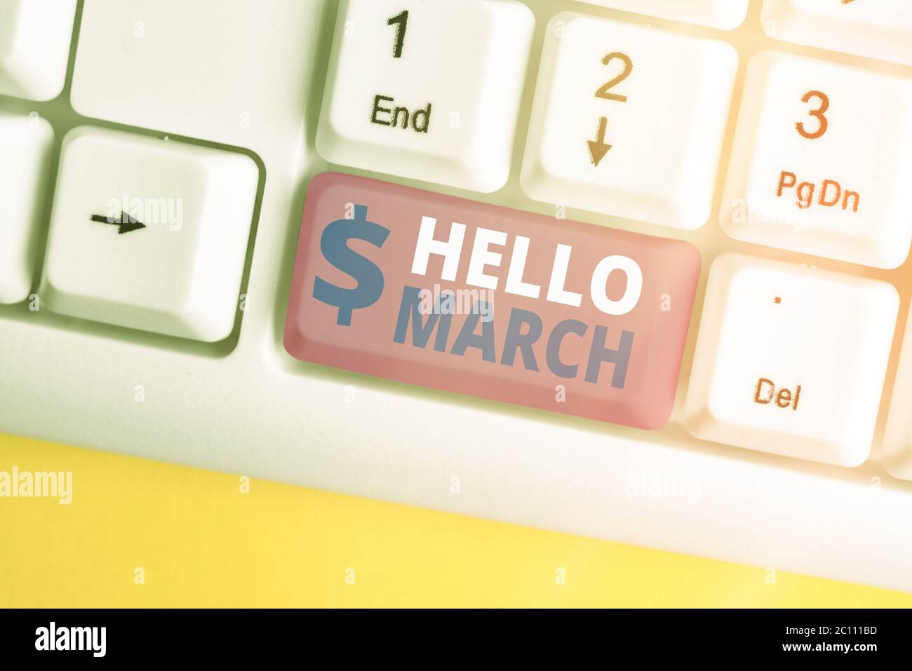 Writing note showing Hello March. Business concept for a greeting ...
