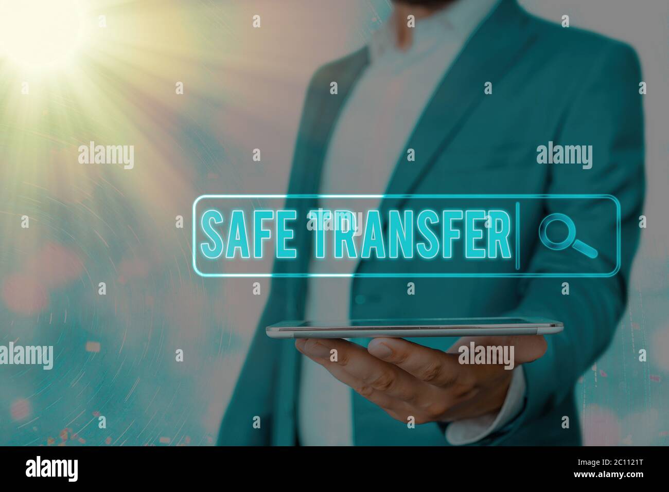 Handwriting text Safe Transfer. Conceptual photo transmitting the ...