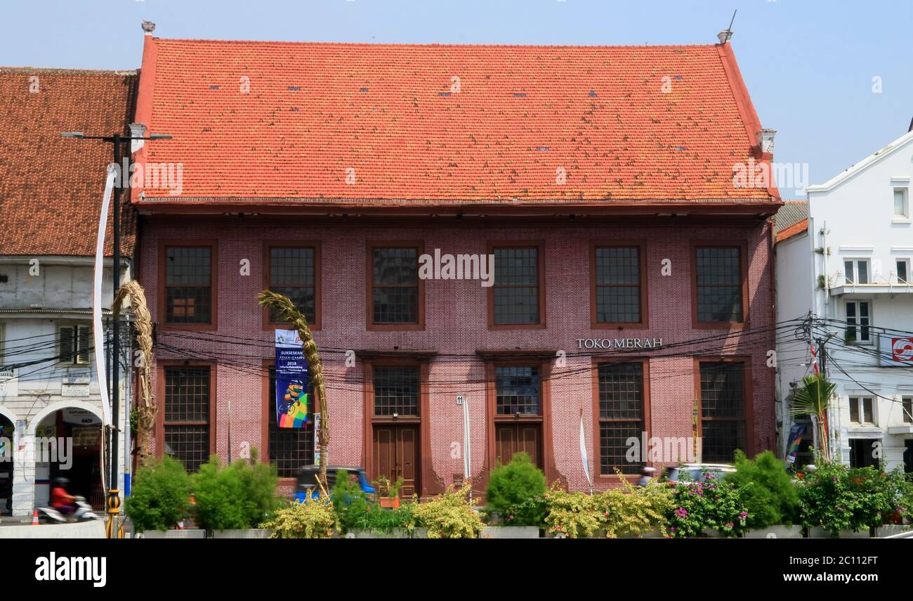 Jakarta, Indonesia - August 2, 2018: Toko Merah (Indonesian "Red Shop ...