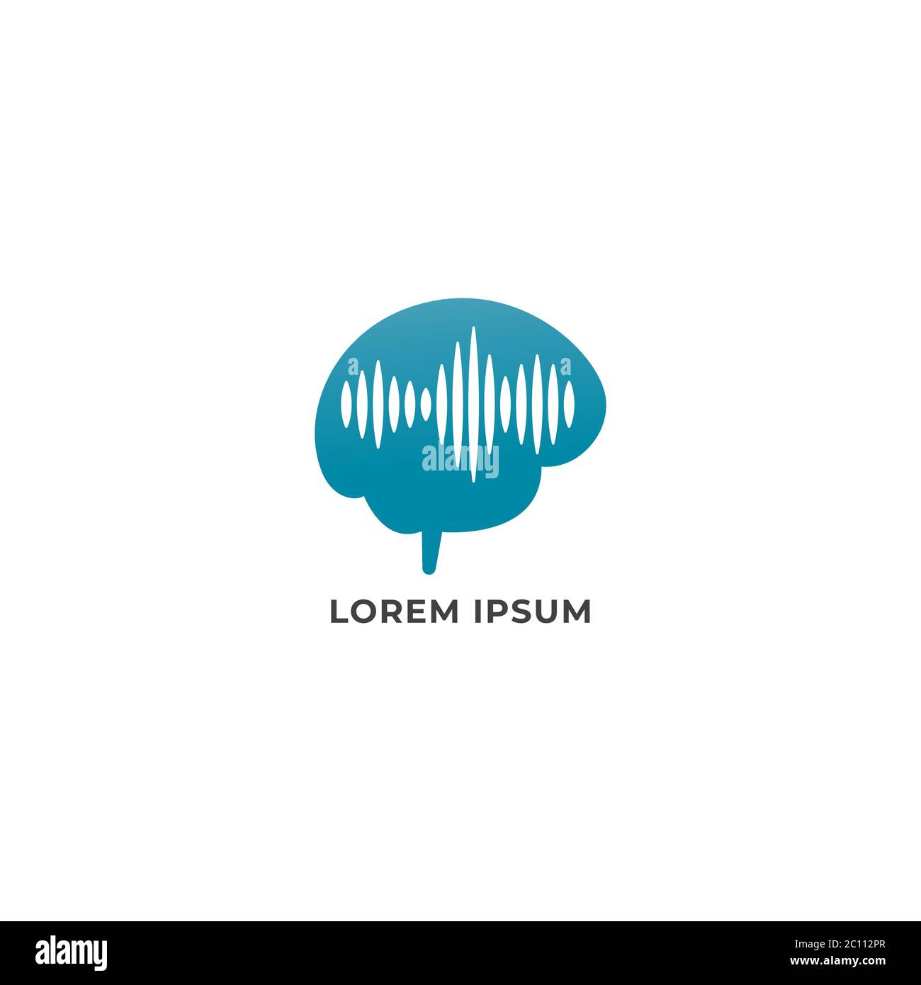 Mind Power logo design template isolated on white background. Blue ...