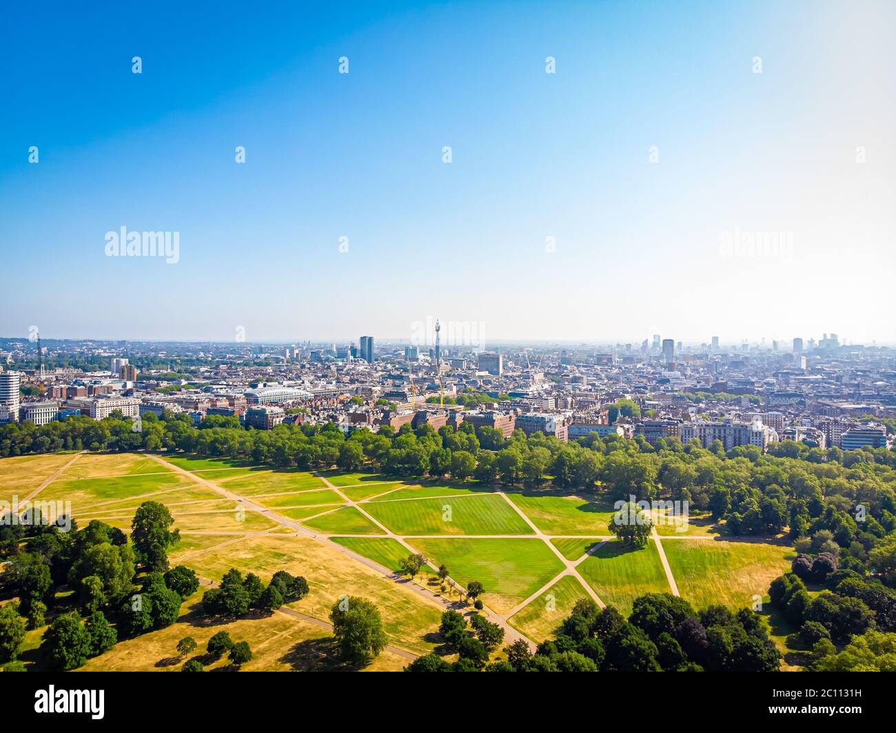 Aerial view of hyde park hi-res stock photography and images - Alamy