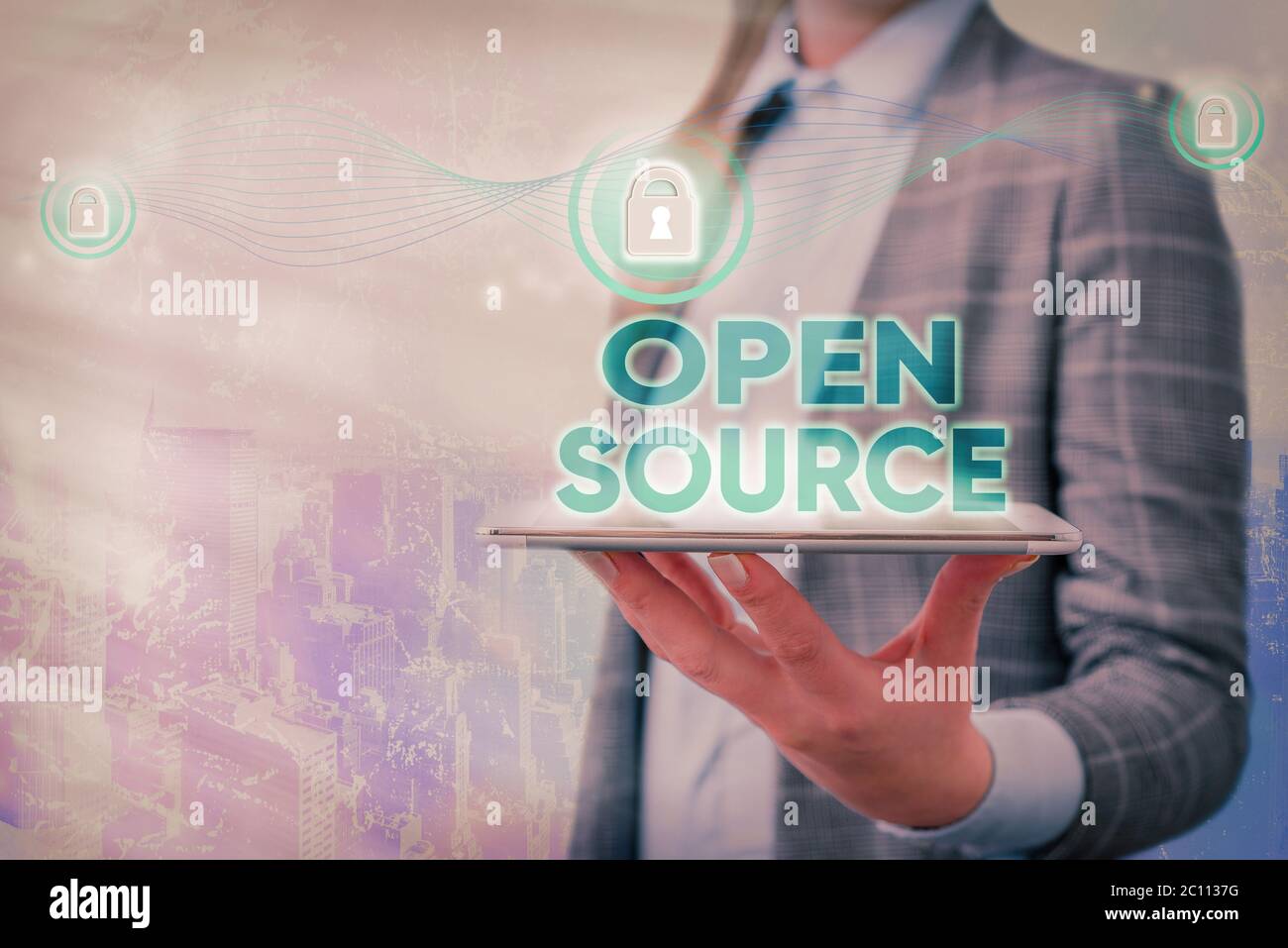 Conceptual Hand Writing Showing Open Source Concept Meaning Contains The Source Code That Can