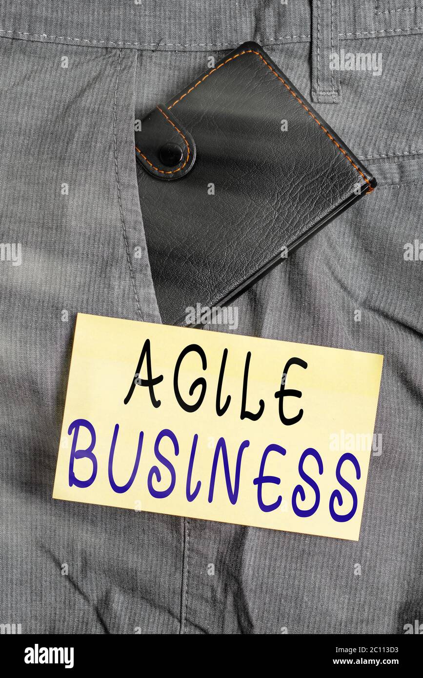 Writing note showing Agile Business. Business concept for capability of ...