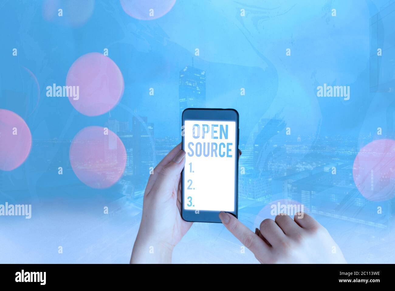 Conceptual Hand Writing Showing Open Source Concept Meaning Contains The Source Code That Can