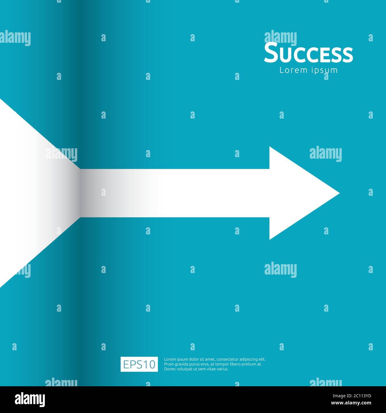 business arrow target direction concept to success. Finance growth ...