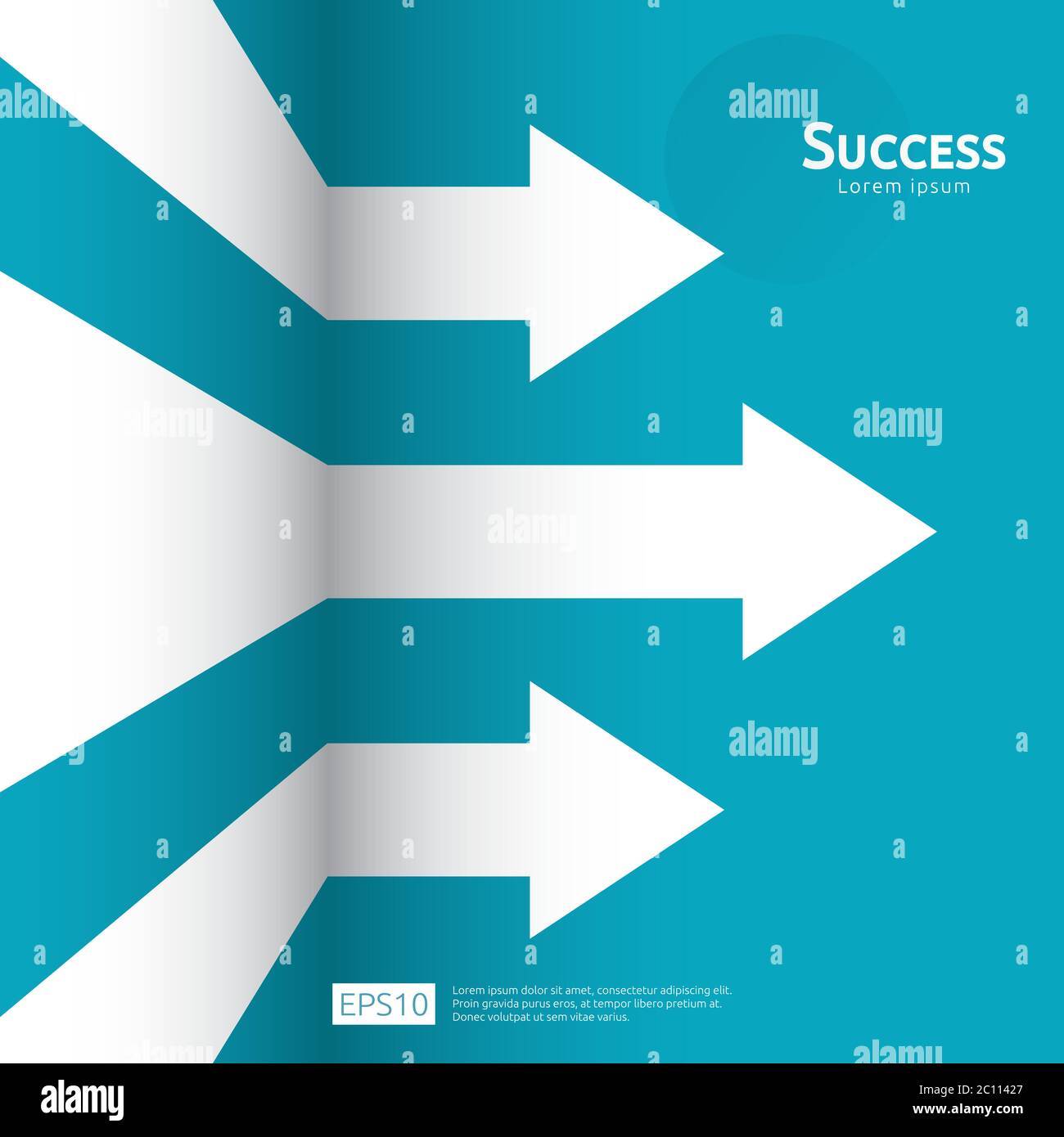 business arrow target direction concept to success. Finance growth ...