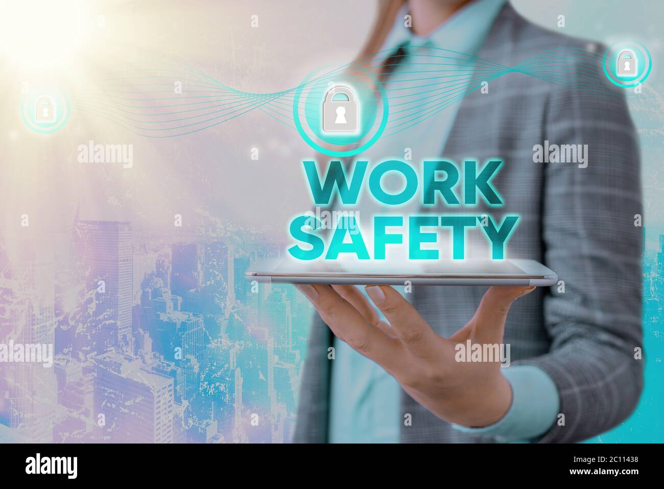 Conceptual hand writing showing Work Safety. Concept meaning preventive ...