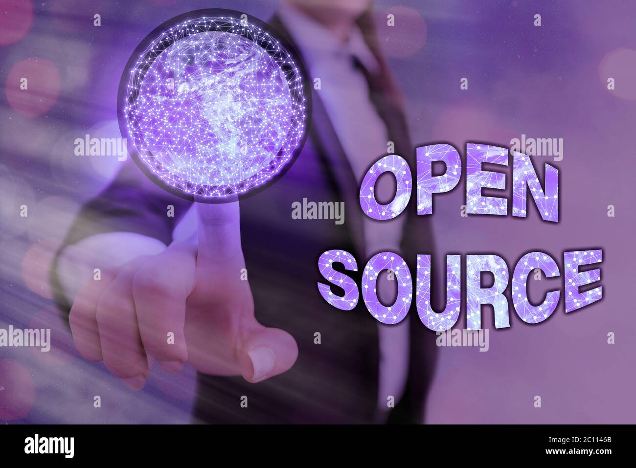 Conceptual Hand Writing Showing Open Source Concept Meaning Contains The Source Code That Can