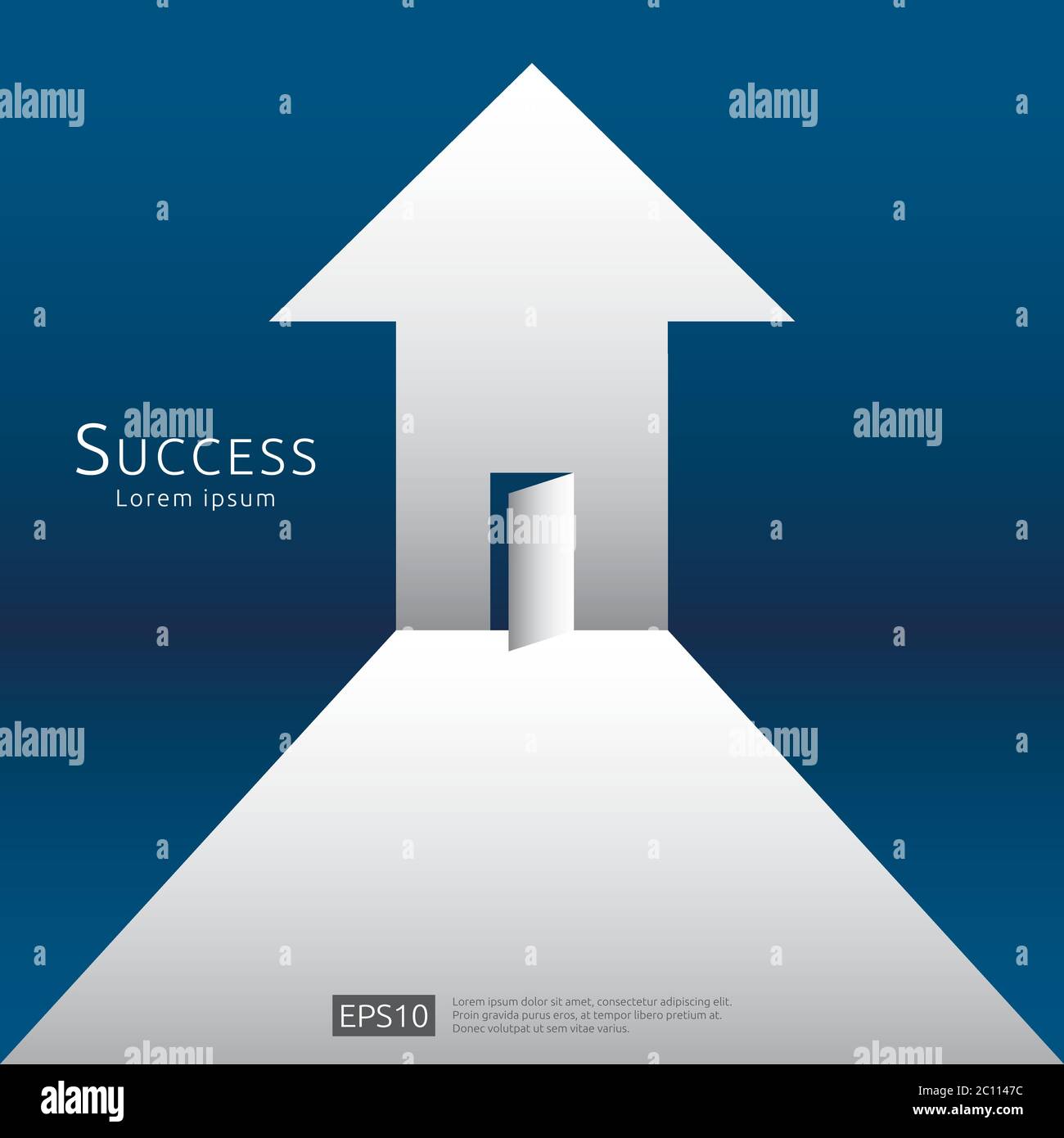 business arrow target direction concept to success. Finance growth ...