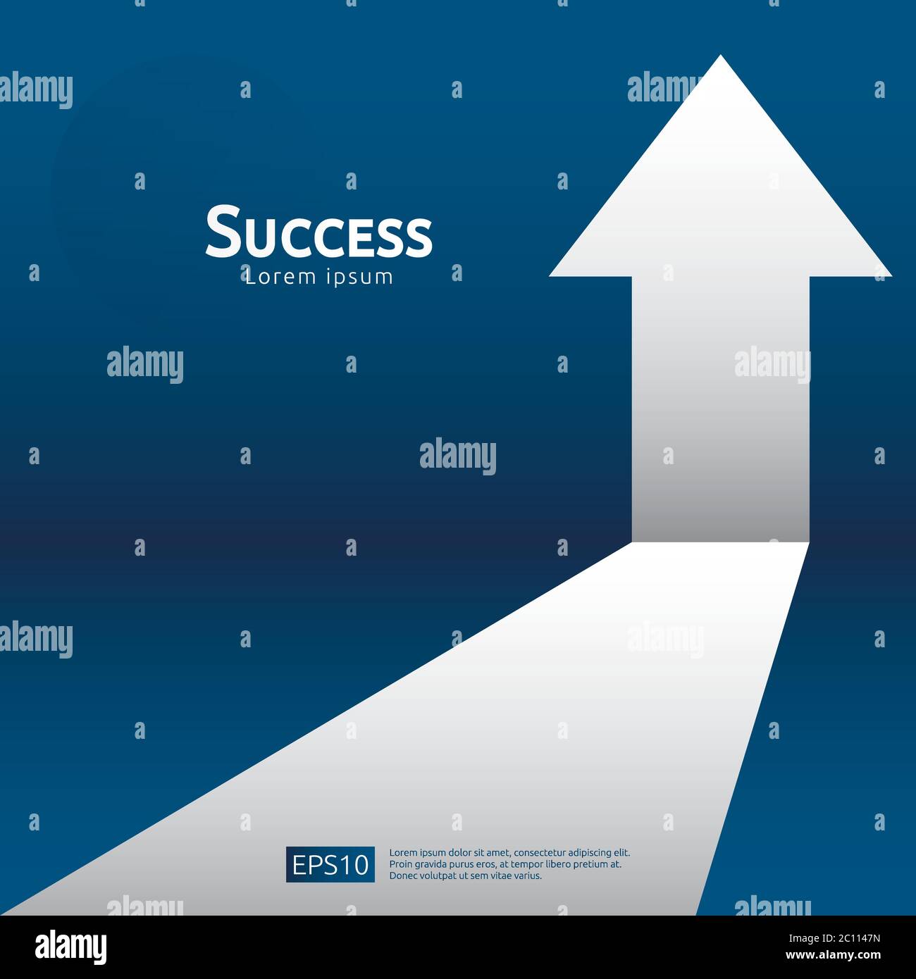 business arrow target direction concept to success. Finance growth ...