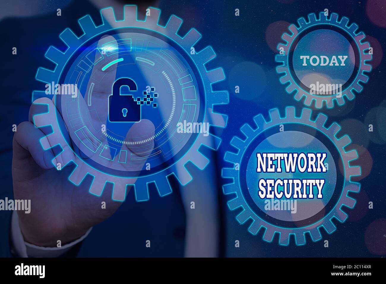 Handwriting Text Writing Network Security Conceptual Photo Practice Of