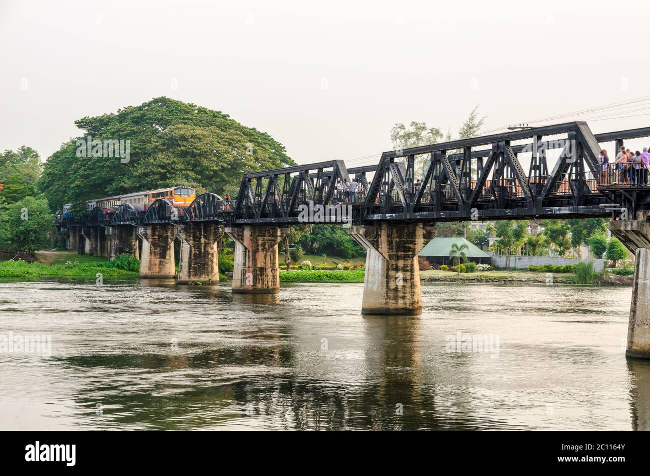 View of bridge and khwae yai river hi-res stock photography and images ...