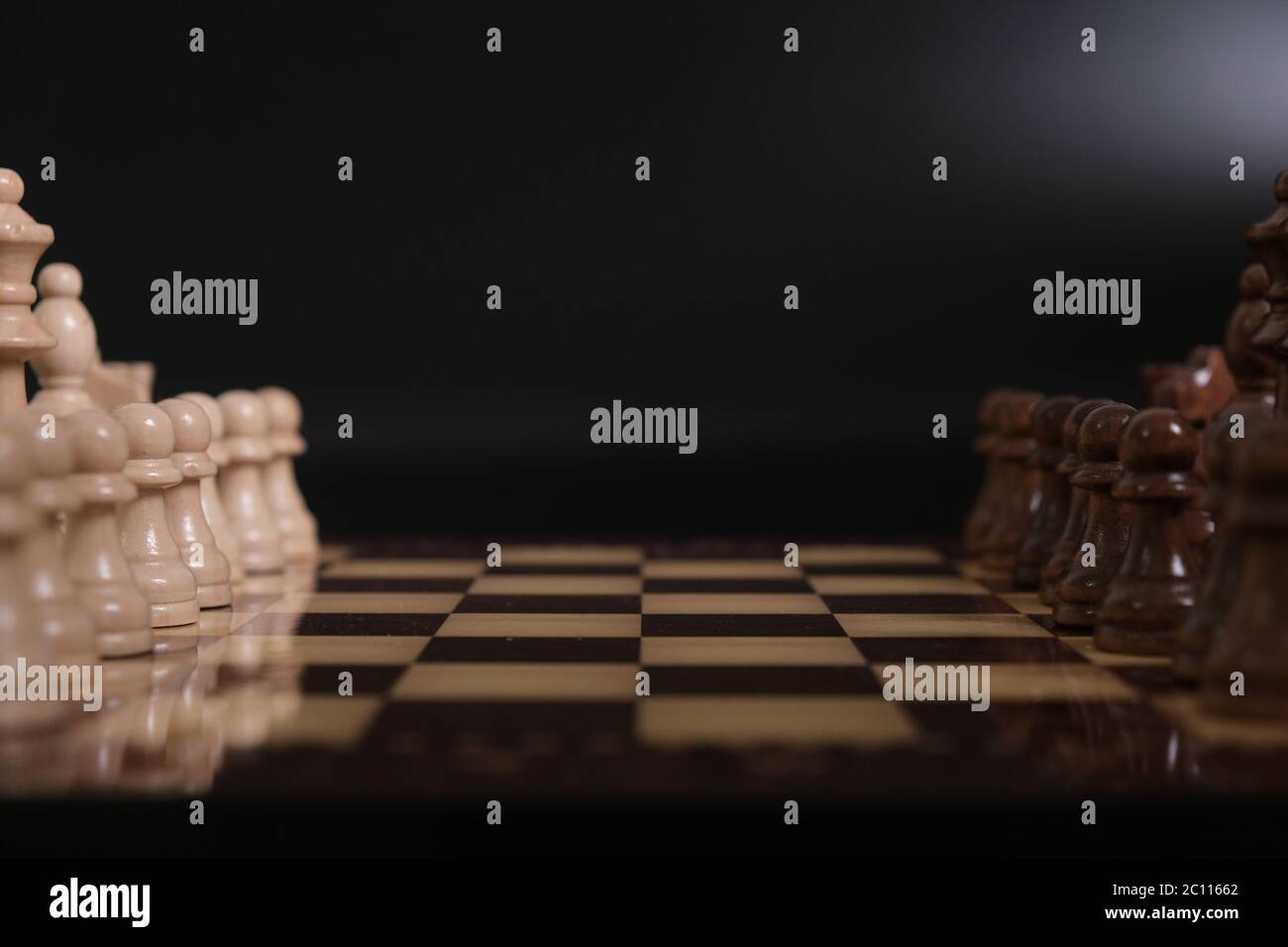 chess strategy . Chess is ready. First move Stock Photo - Alamy