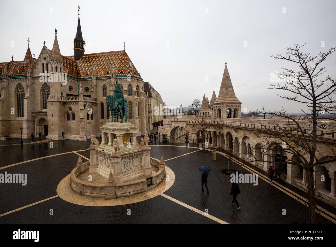 Budapest - Hungary, February 3th of 2019. The Fisherman's Bastion one ...