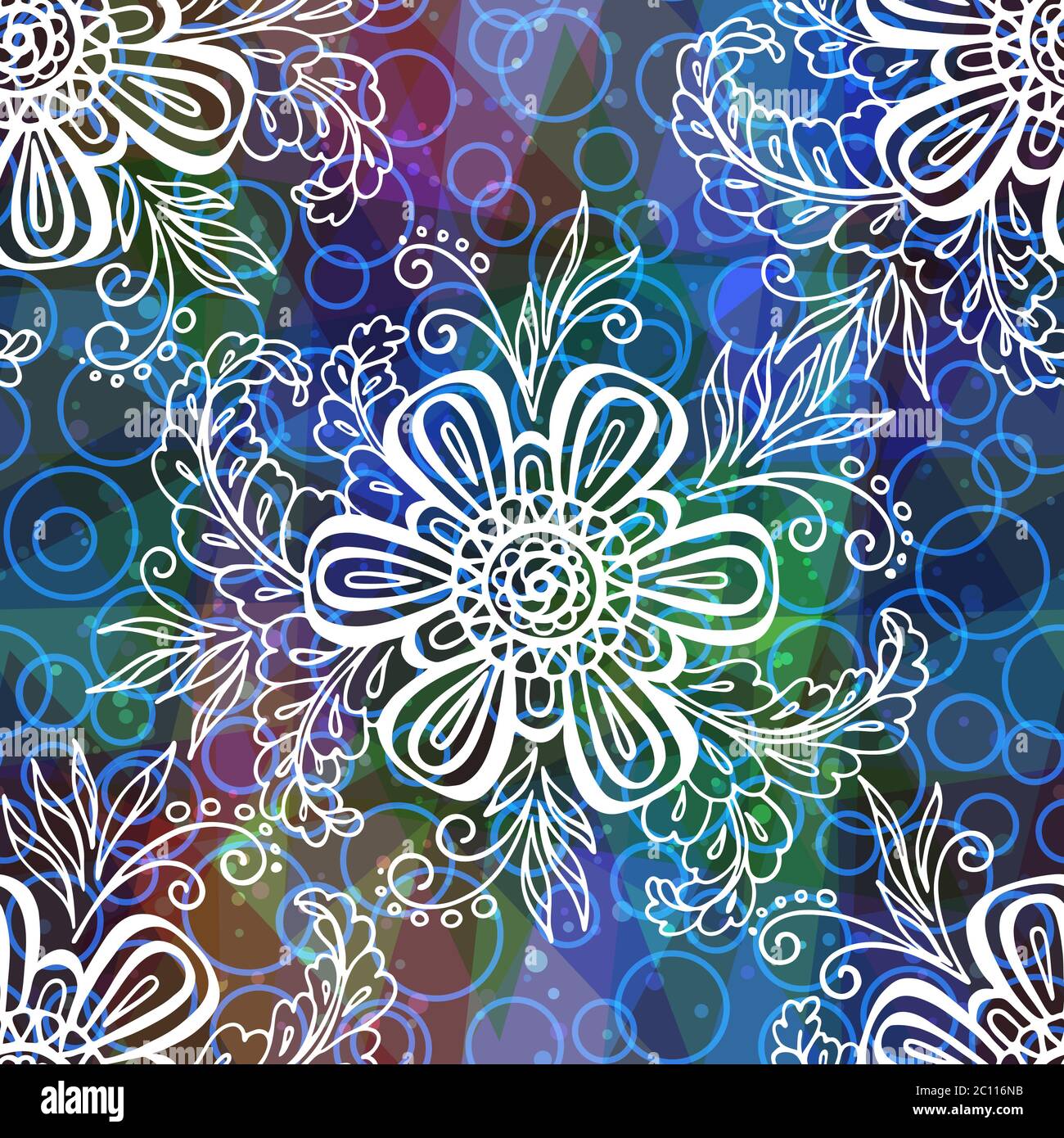 Seamless Floral Pattern Stock Photo - Alamy