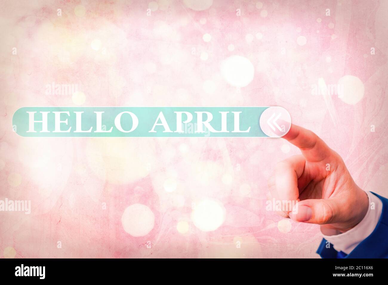 Writing note showing Hello April. Business concept for a greeting ...