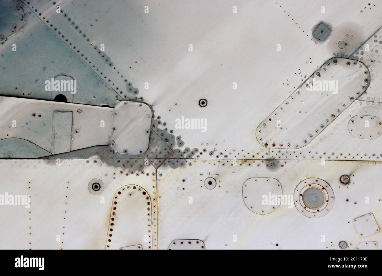 Aircraft metal surface with aluminum and rivets Stock Photo - Alamy