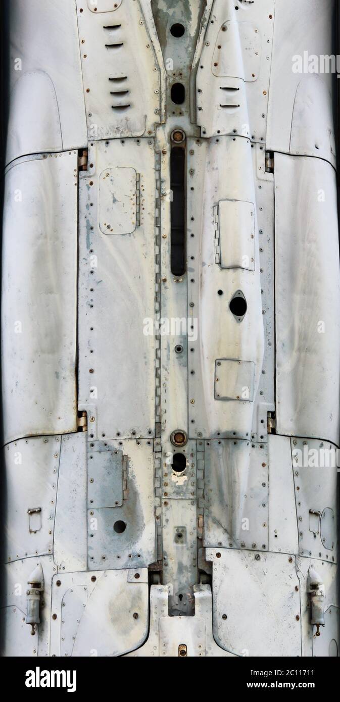 Aircraft metal surface with aluminum and rivets Stock Photo - Alamy