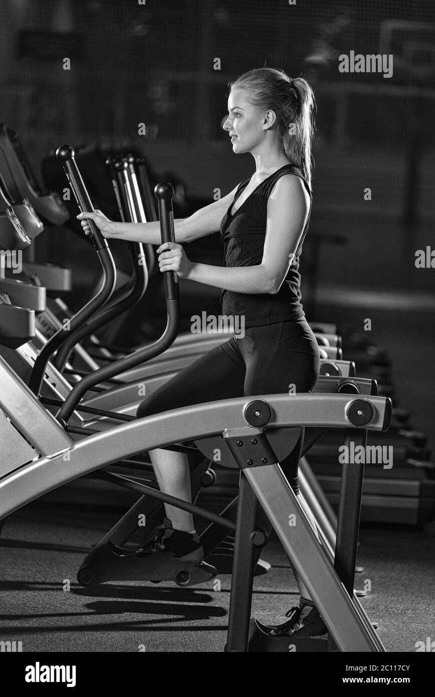 Teenager exercising on treadmill hi-res stock photography and images ...