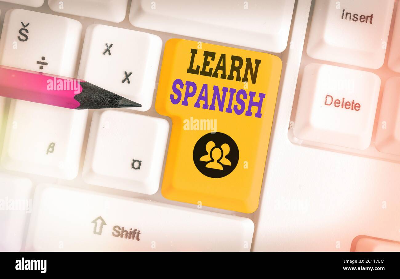 Handwriting text writing Learn Spanish. Conceptual photo to train ...