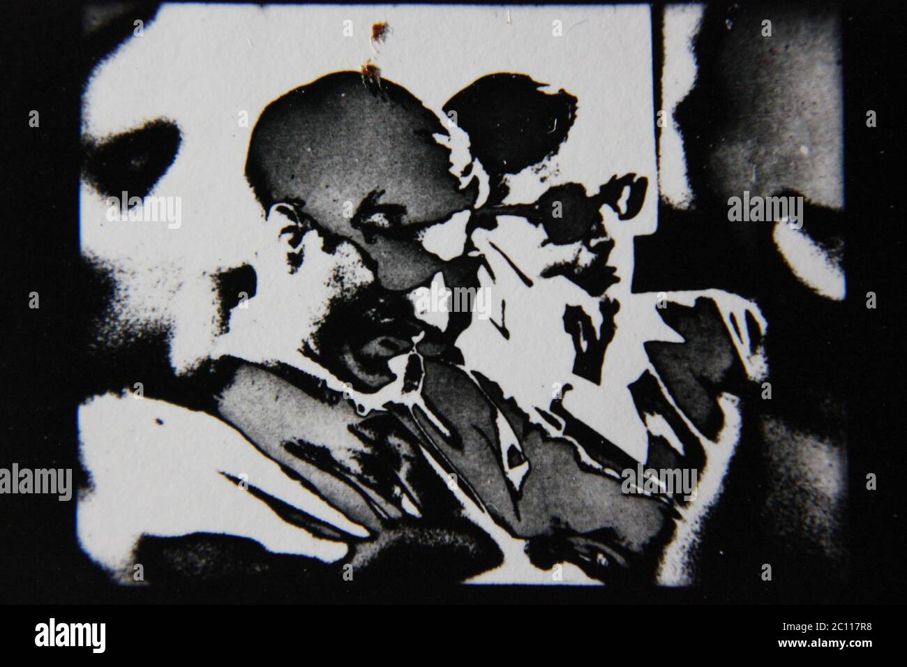 Fine 1970s vintage black and white photography of a man in a dream like ...