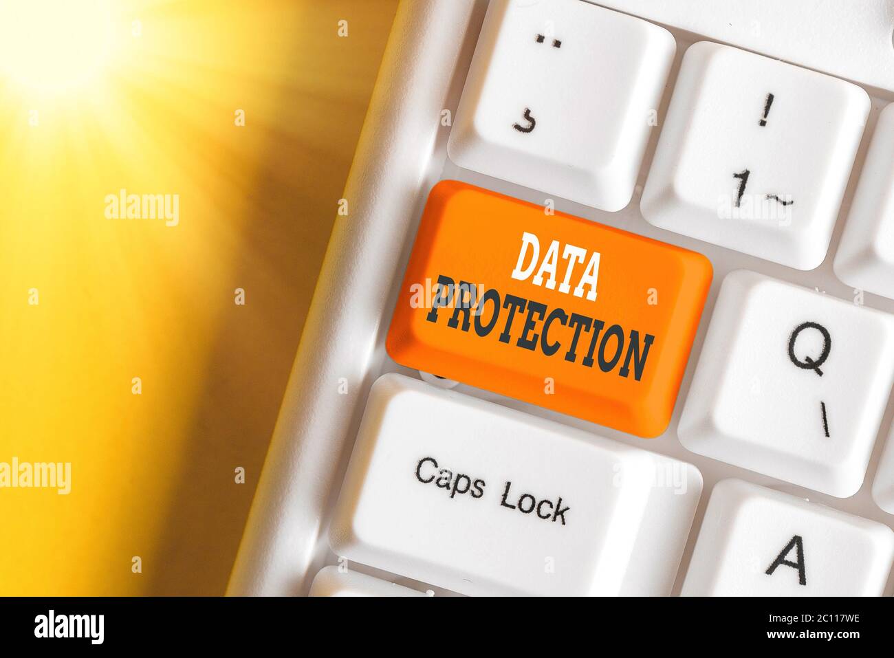 Writing note showing Data Protection. Business concept for safeguarding ...