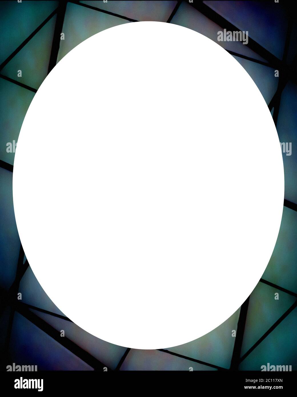 Circle White Background with Decorated Round Borders Stock Photo - Alamy