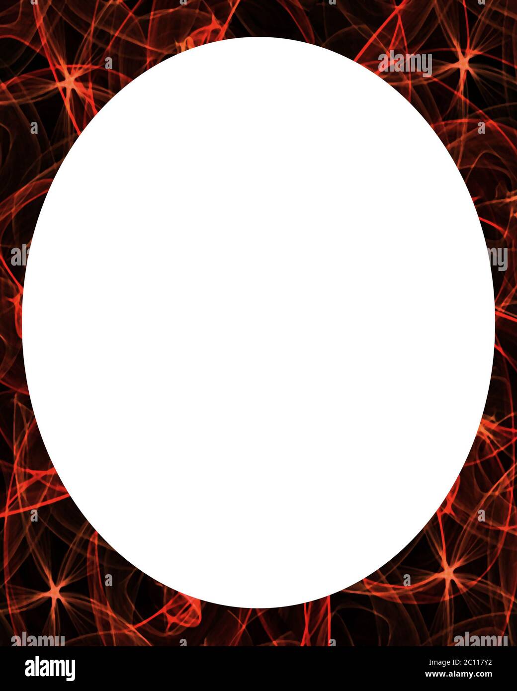 Circle White Background with Decorated Round Borders Stock Photo - Alamy