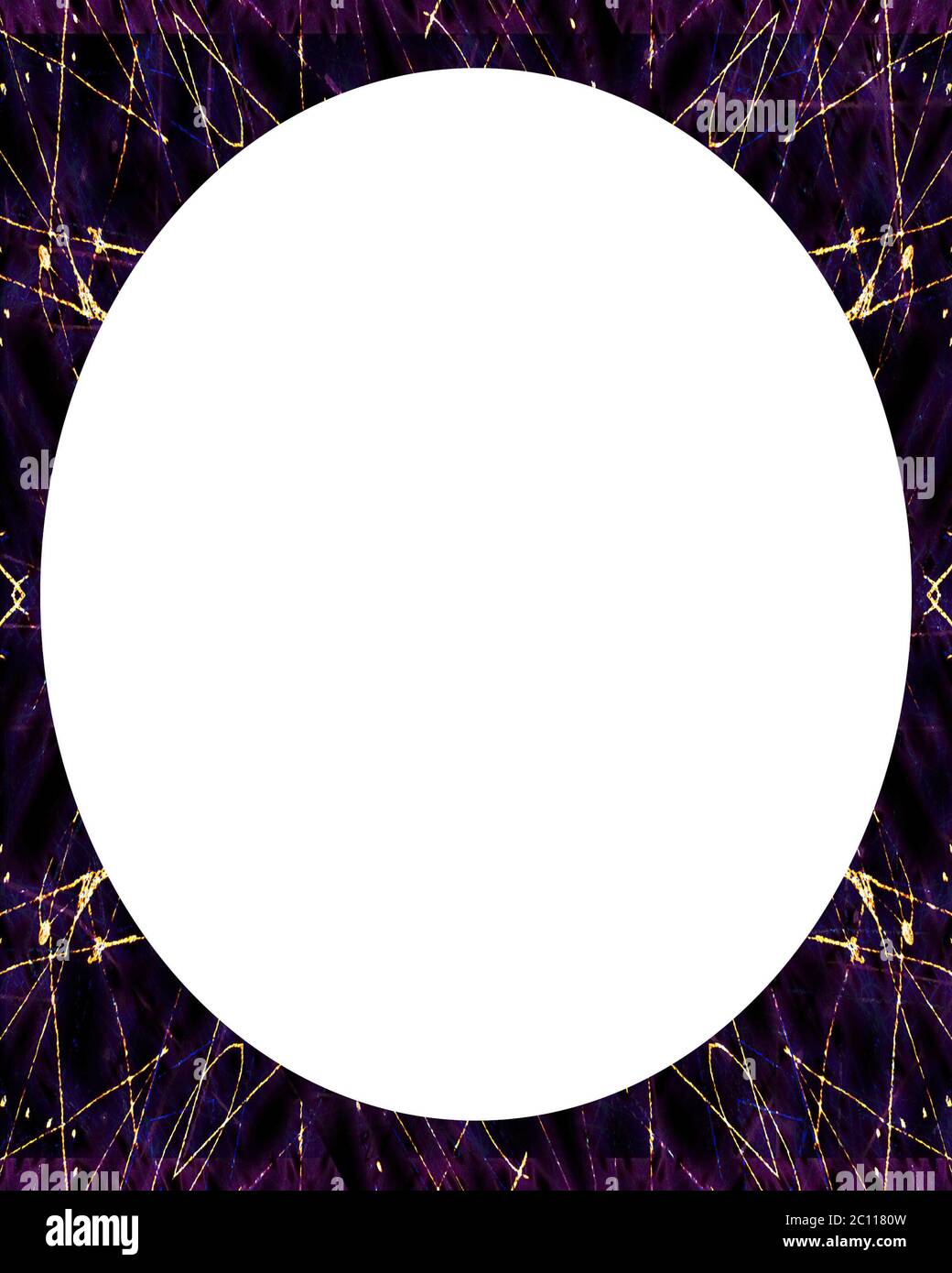 Circle White Background with Decorated Round Borders Stock Photo - Alamy