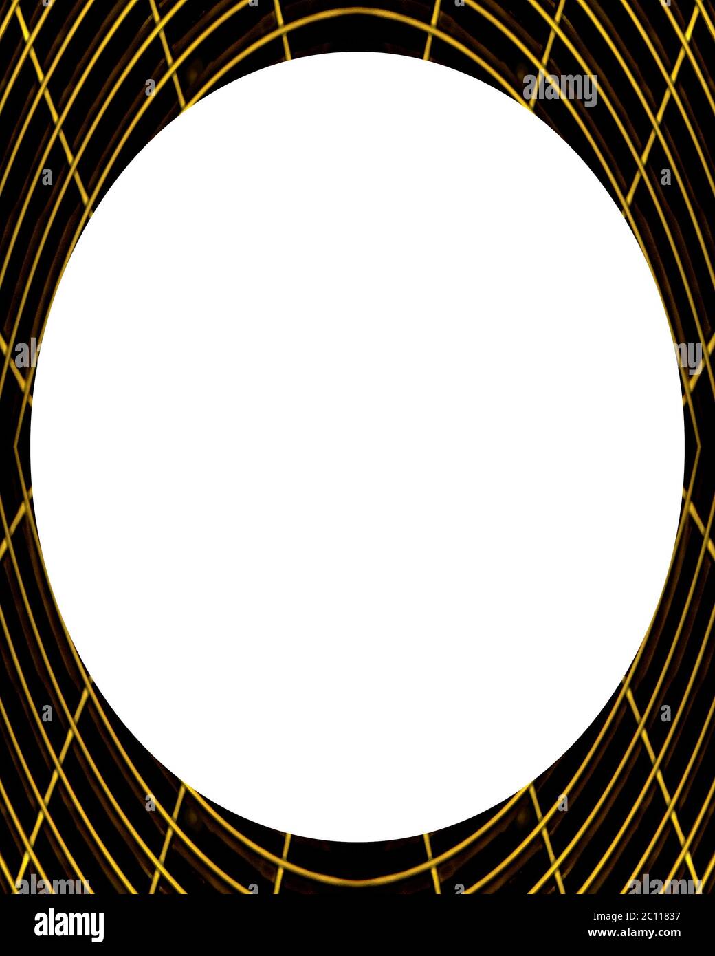 Circle White Background with Decorated Round Borders Stock Photo - Alamy
