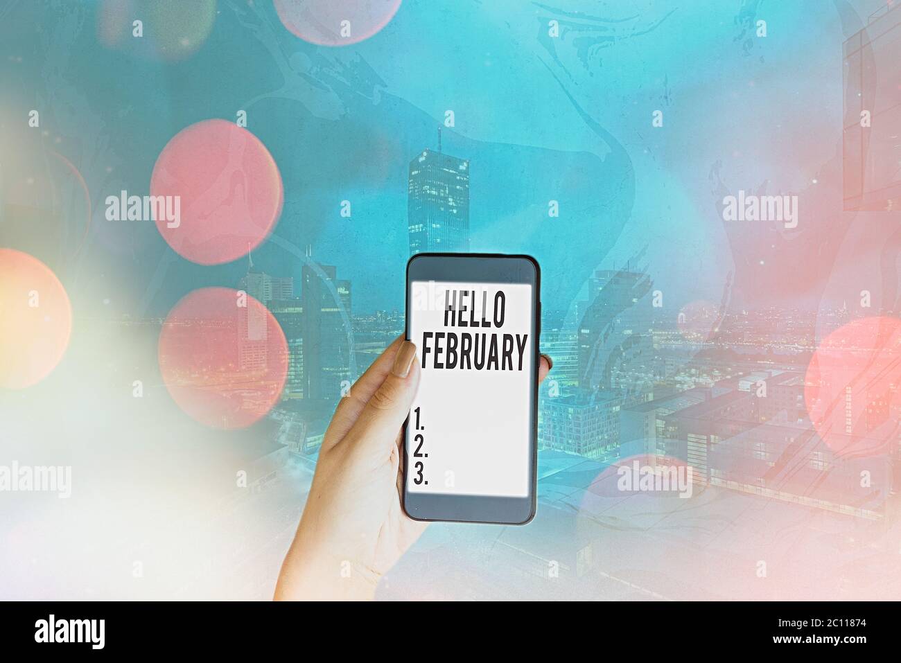 Conceptual hand writing showing Hello February. Concept meaning ...