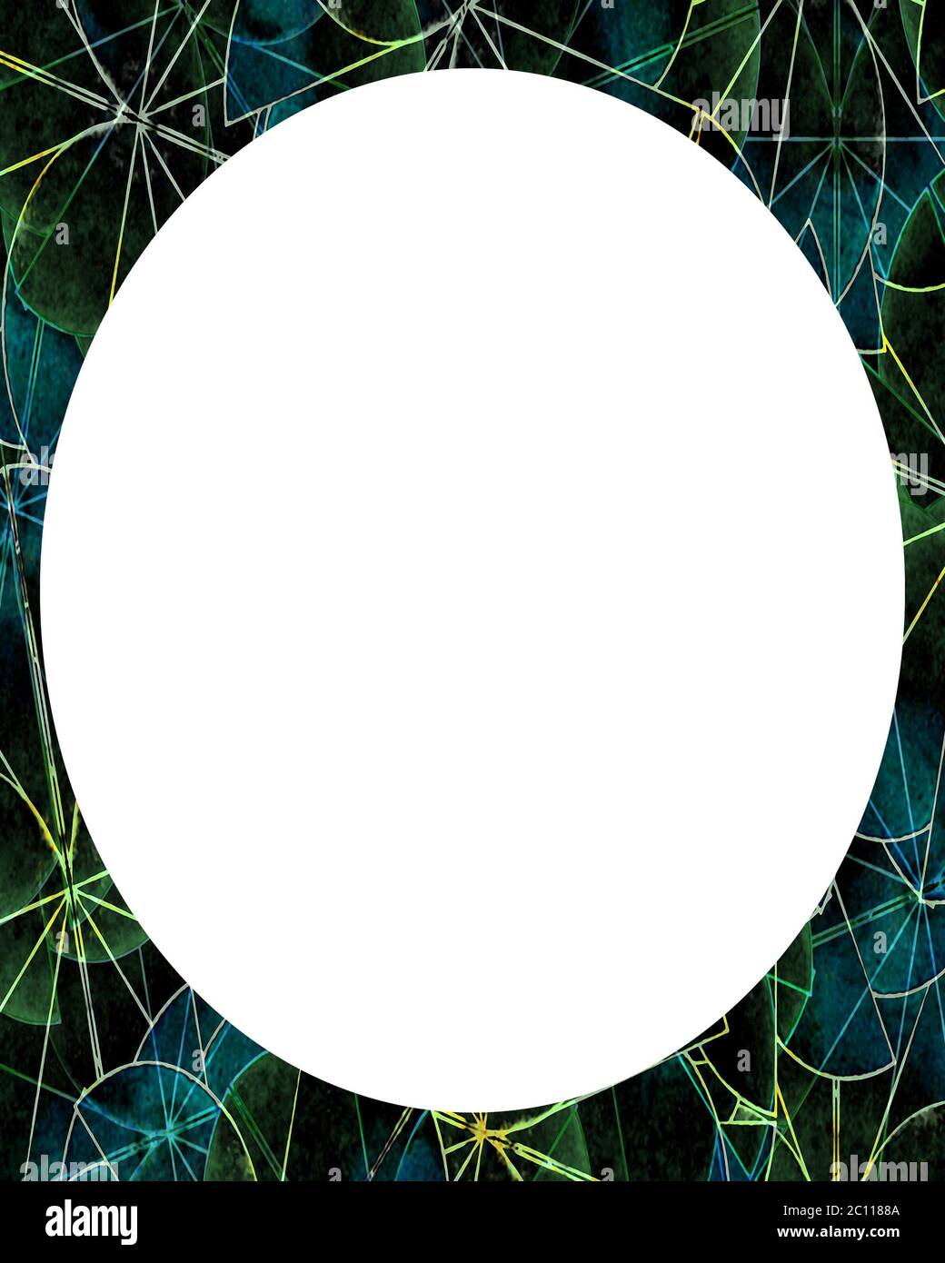 Circle White Background with Decorated Round Borders Stock Photo - Alamy