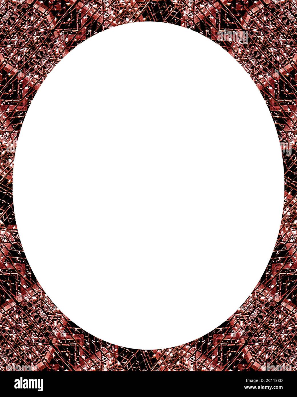 Circle White Background with Decorated Round Borders Stock Photo - Alamy