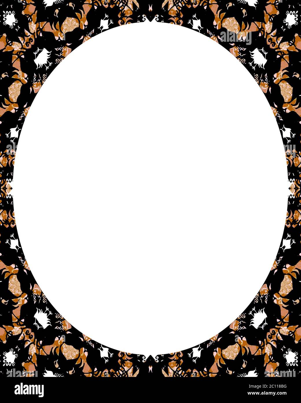 White Background with Decorated Borders Stock Photo - Alamy