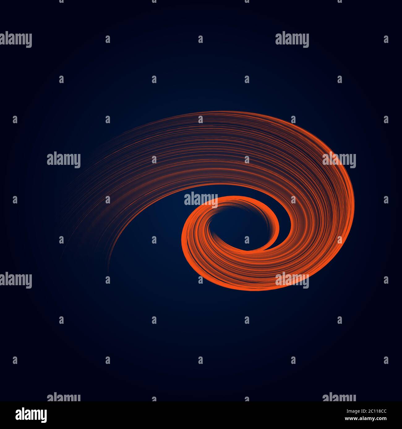 Orange bright flame helix ring abstract illustration Stock Photo - Alamy