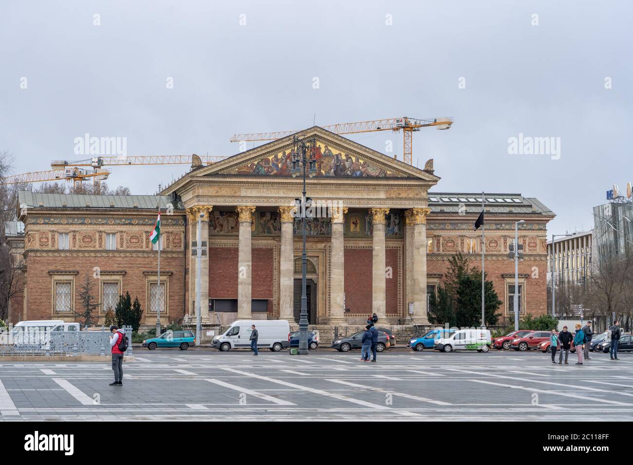 Budapest, Hungary - Feb 10, 2020: Museum of fine arts at Heroes Square ...