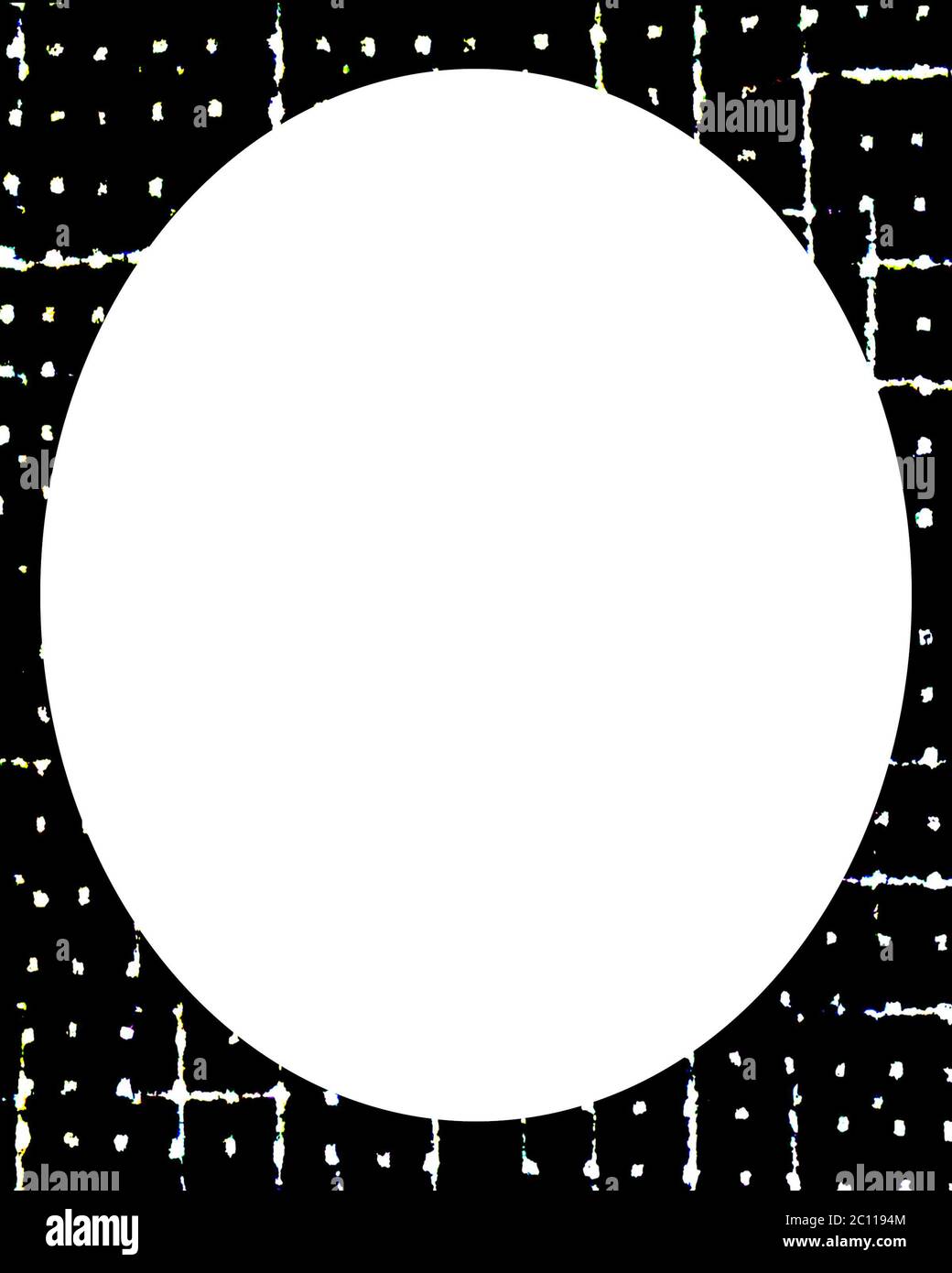 Circle White Frame Background with Decorated Borders Stock Photo - Alamy