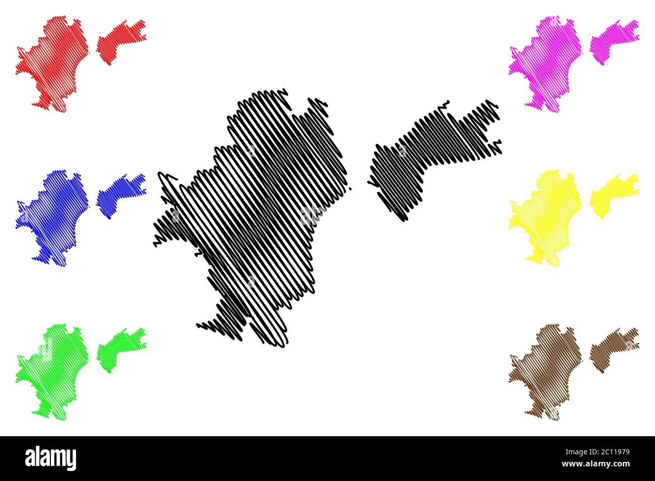 Ulyanovsk City (Russian Federation, Russia) map vector illustration ...