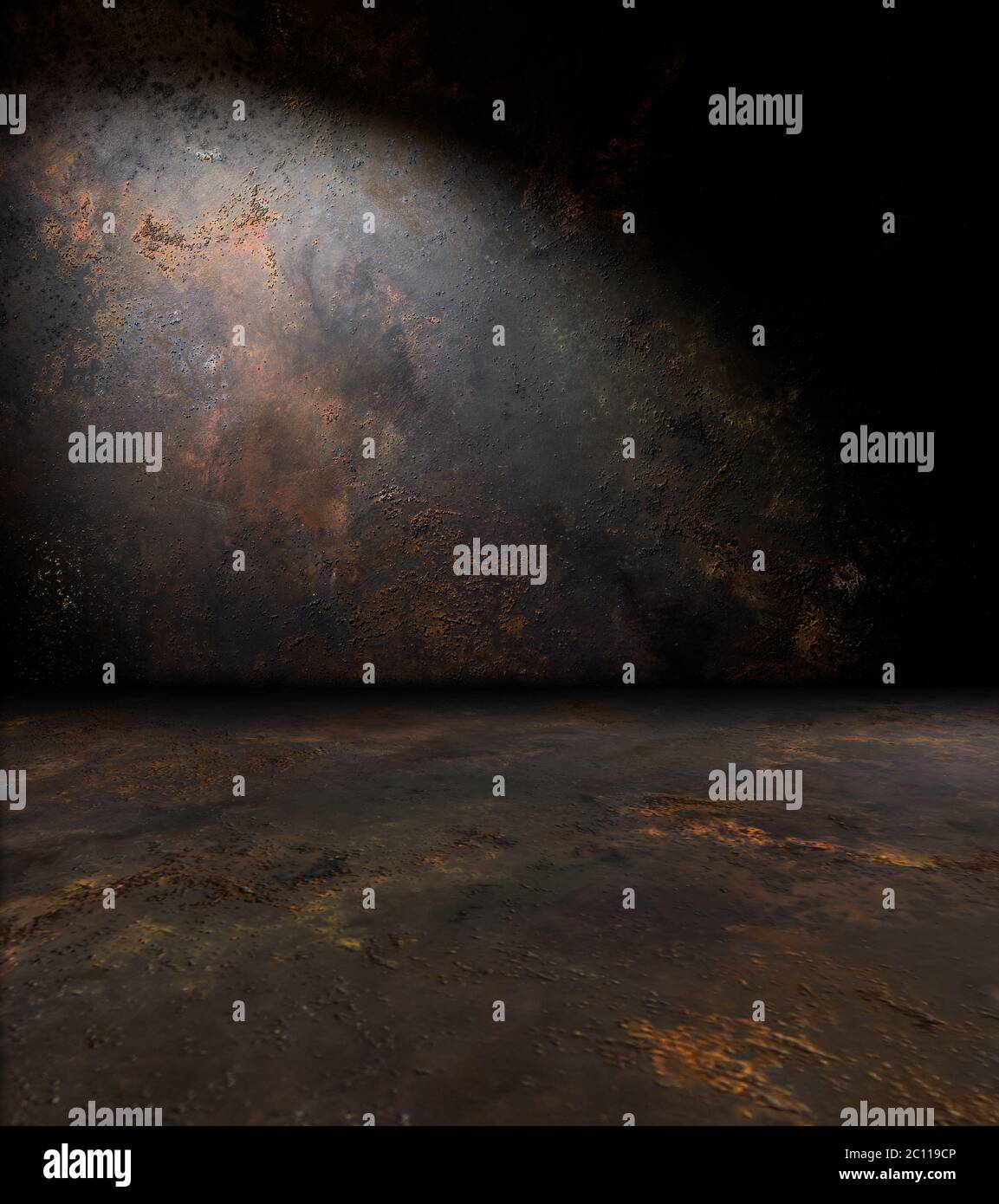 Grunge interior metal floor wall hi-res stock photography and images ...