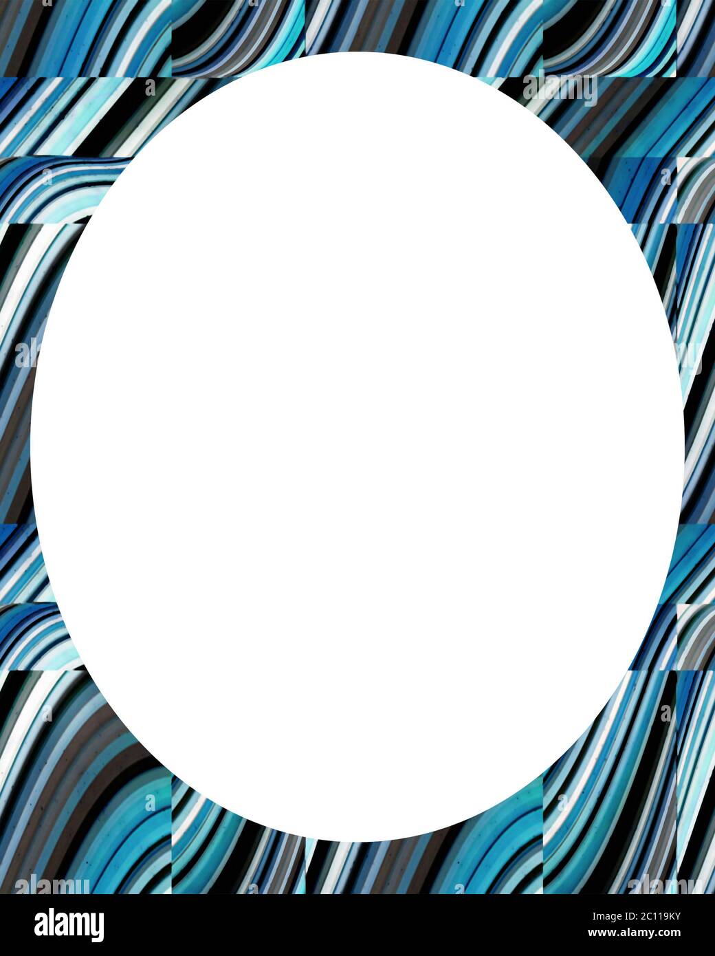 Circle White Frame Background with Decorated Borders Stock Photo - Alamy