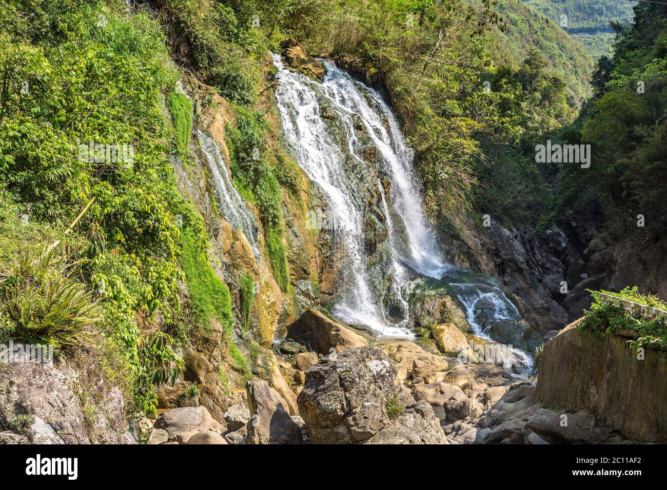 Silver waterfall in cat cat village hi-res stock photography and images ...