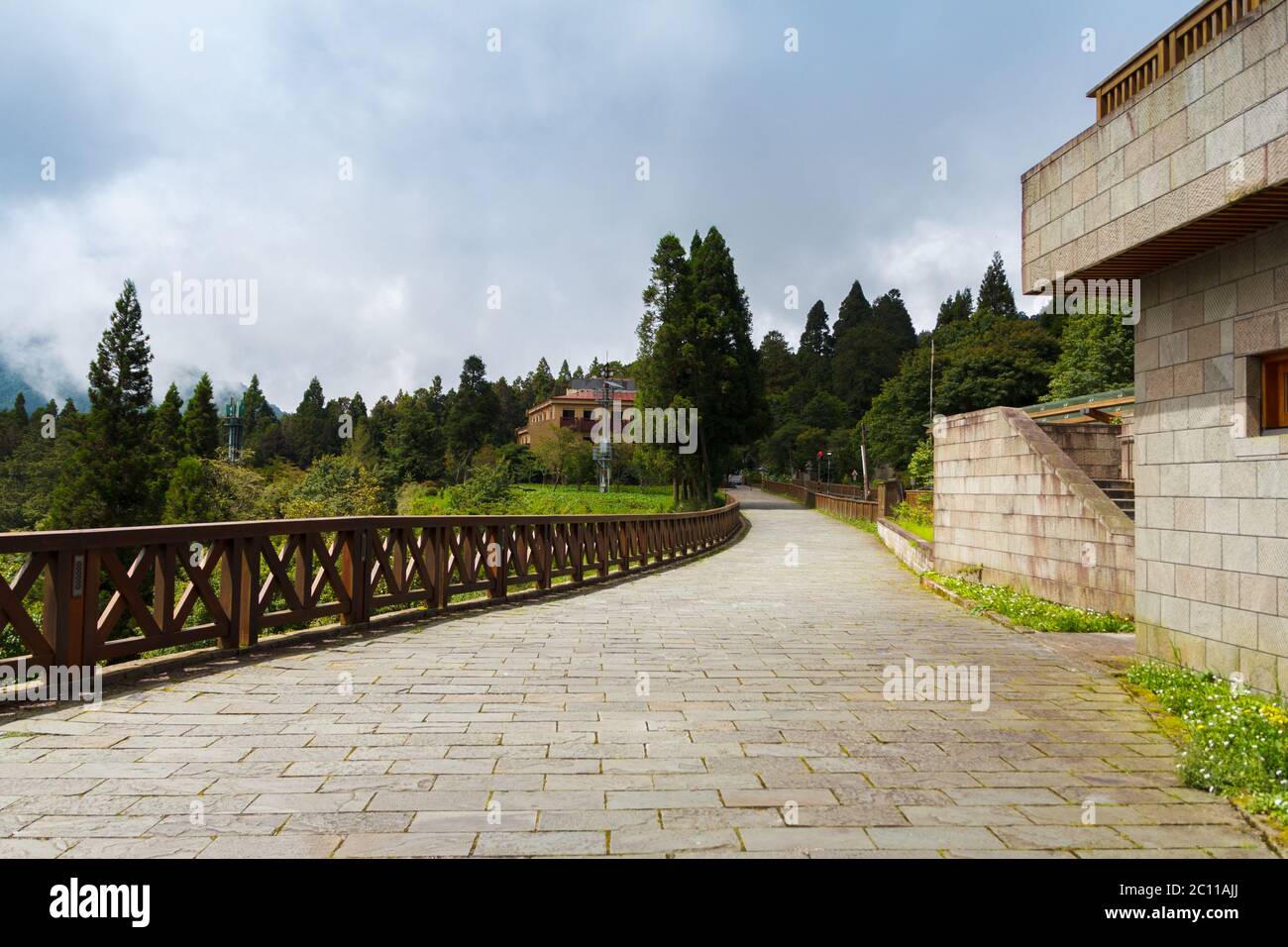 The road near Alishan train station. - Alishan National Forest ...