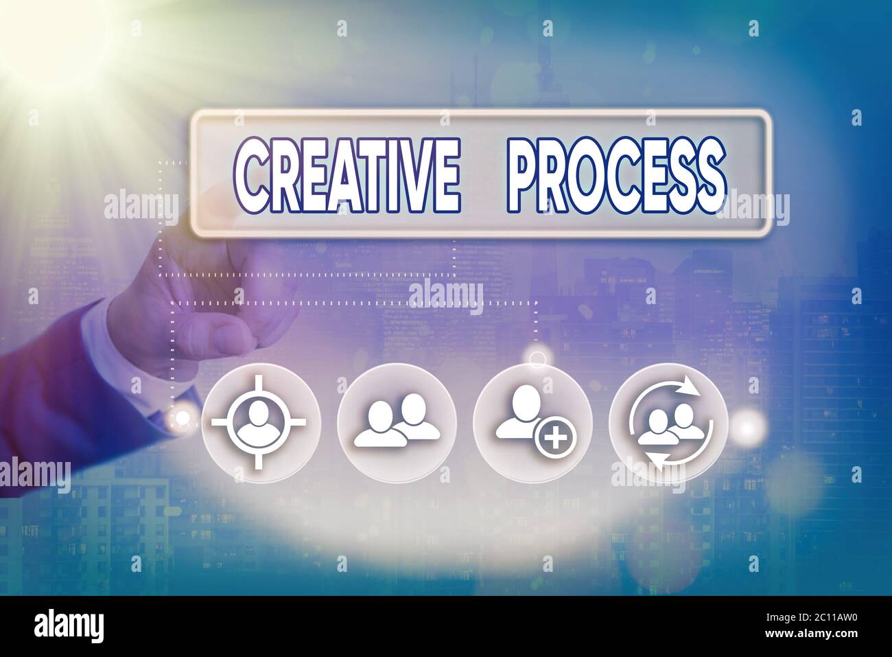 Conceptual hand writing showing Creative Process. Concept meaning ...