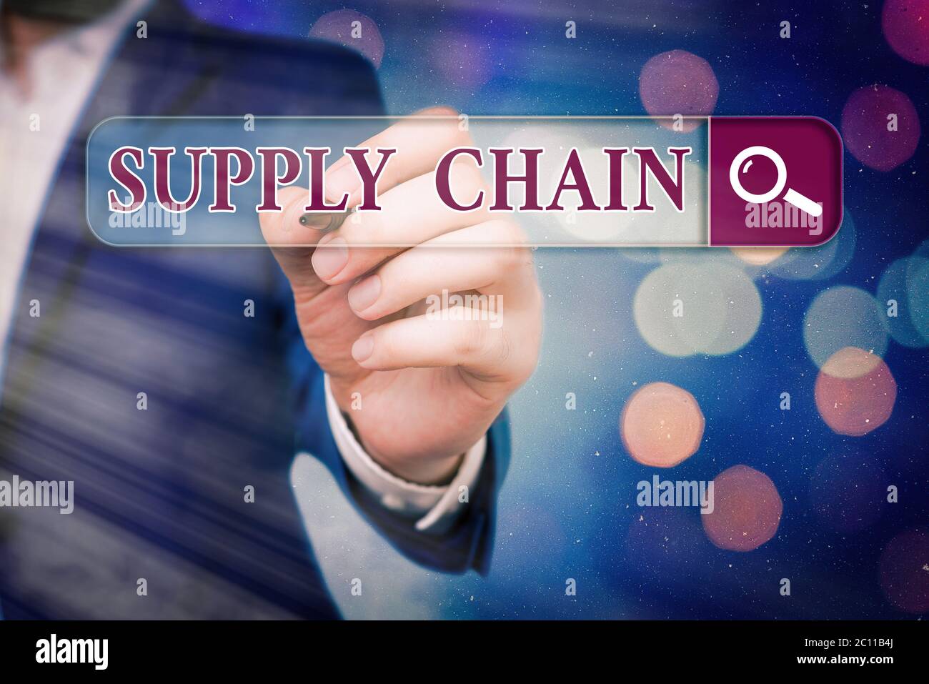 Word writing text Supply Chain. Business photo showcasing Aspects of ...