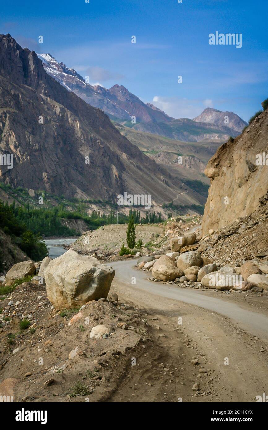 Mountain Road to Chitral Stock Photo - Alamy