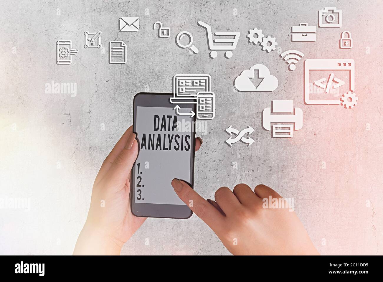 Writing note showing Data Analysis. Business concept for Business ...