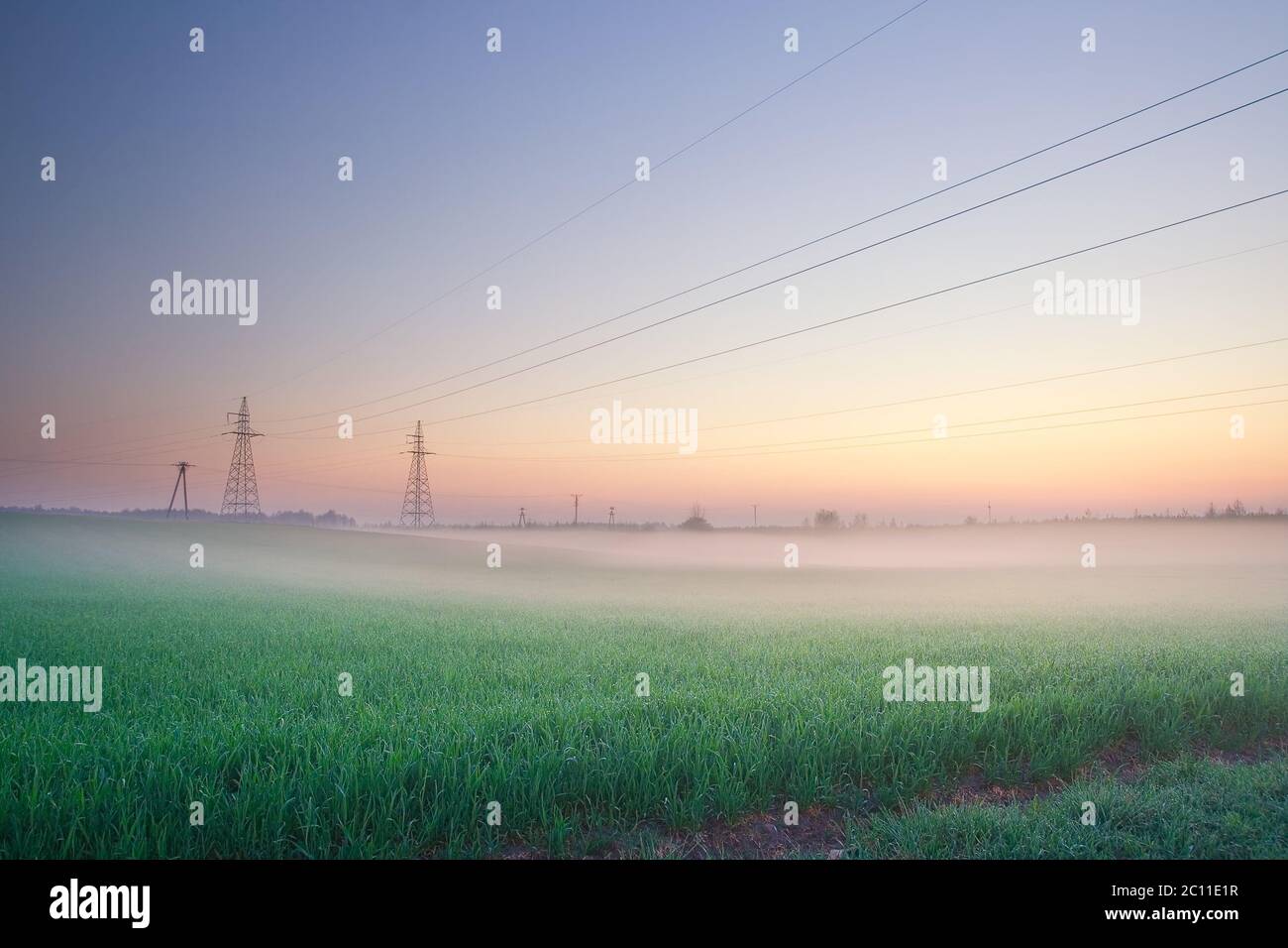 Fog transmission tower power hi-res stock photography and images - Alamy